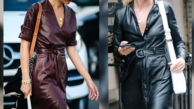 Vestidos de cuero: la prenda que puedes de usar para ir a la oficina y la fiesta