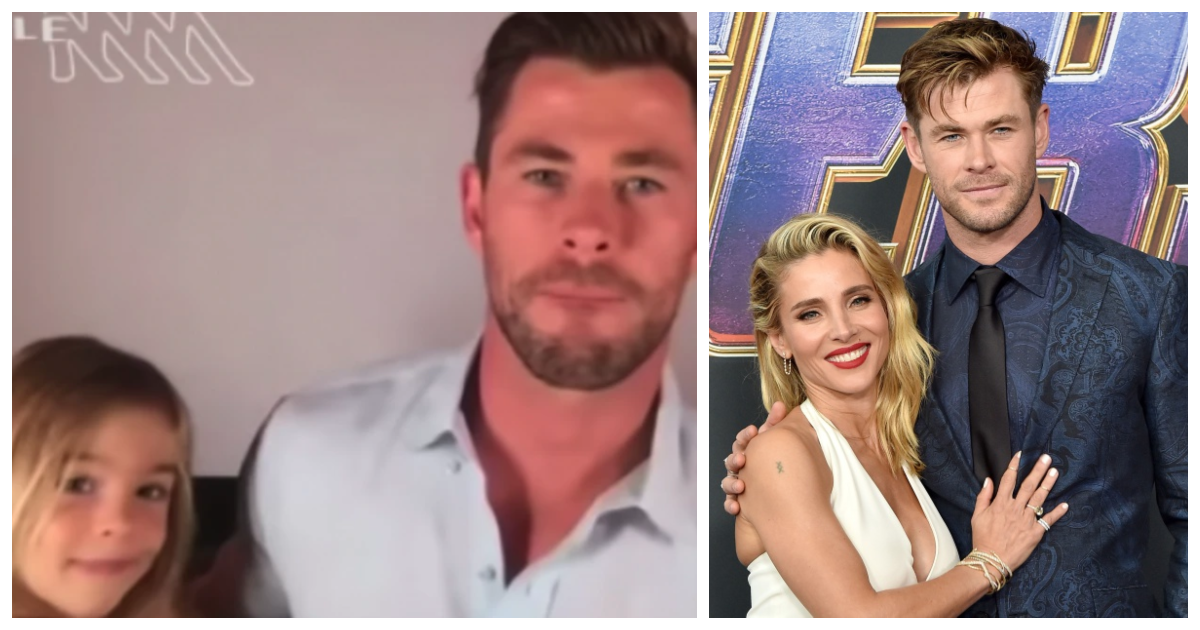 Hijo de Chris Hemsworth y Elsa Pataky interrumpe entrevista de su papá