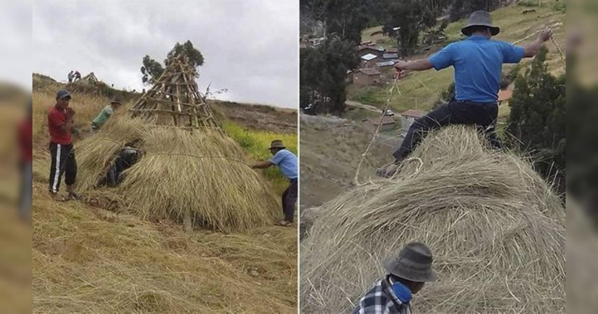 Ayacuchanos construyen casas de ichu para que caminantes acaten cuarentena