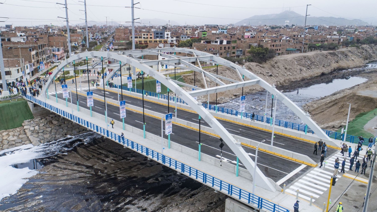 Río Rímac: Inauguran puente vehicular que une Lima y Callao
