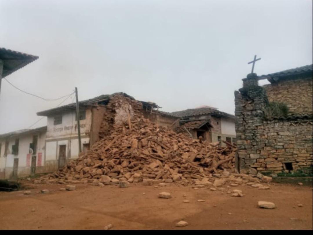 Iglesia La Jalca Grande es derrumbada por fuerte sismo en Amazonas | VIDEO