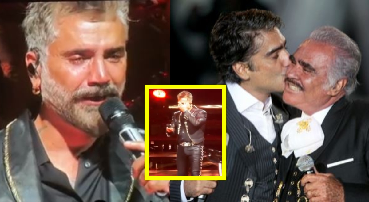 Vicente Fernández: Su hijo Alejandro Fernández llora al cantar tema de ...