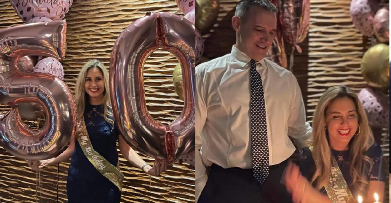 Jessica Tapia cumplió 50 años y lo celebró junto a su esposo y sus ...