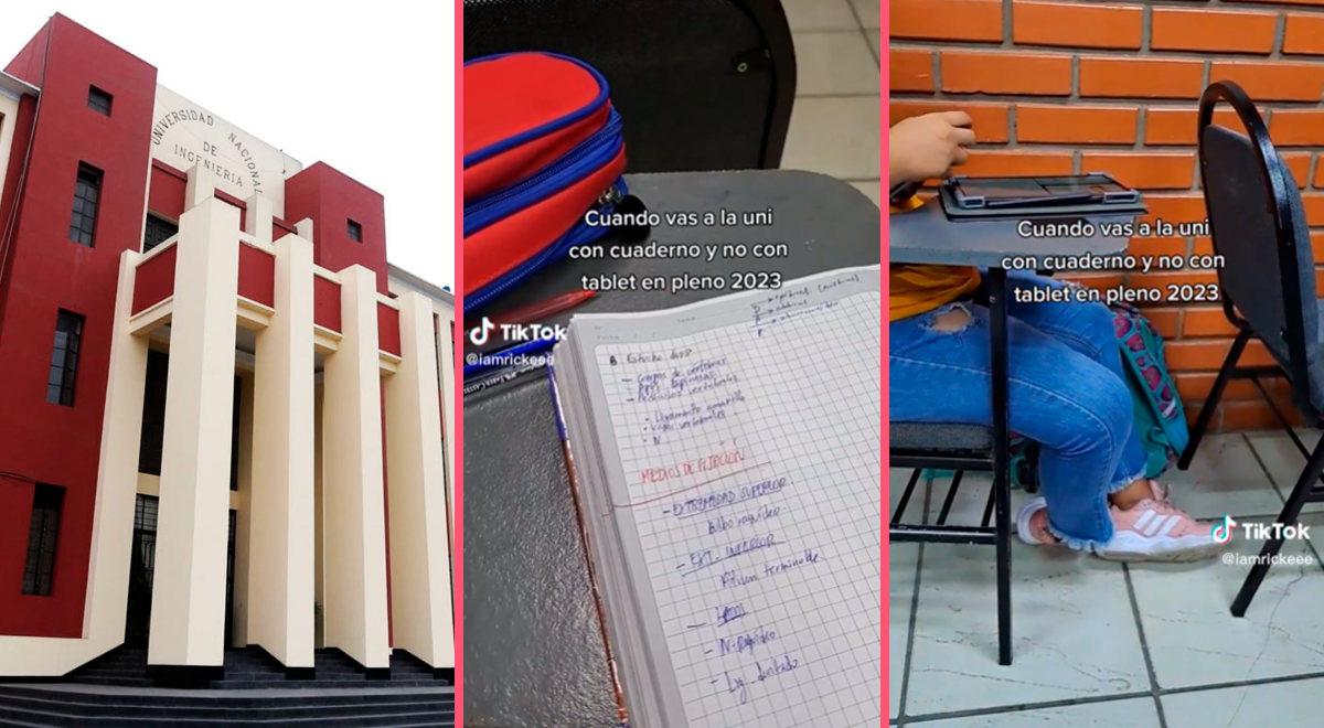 Estudiante de la UNI que utiliza cuaderno de apuntes y no tablet es ...