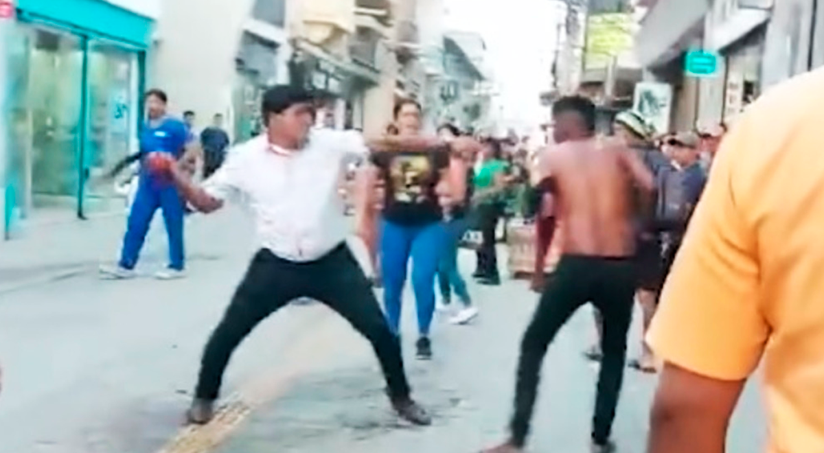 Empresario defiende su negocio a punta de correazos en pleno centro de ...
