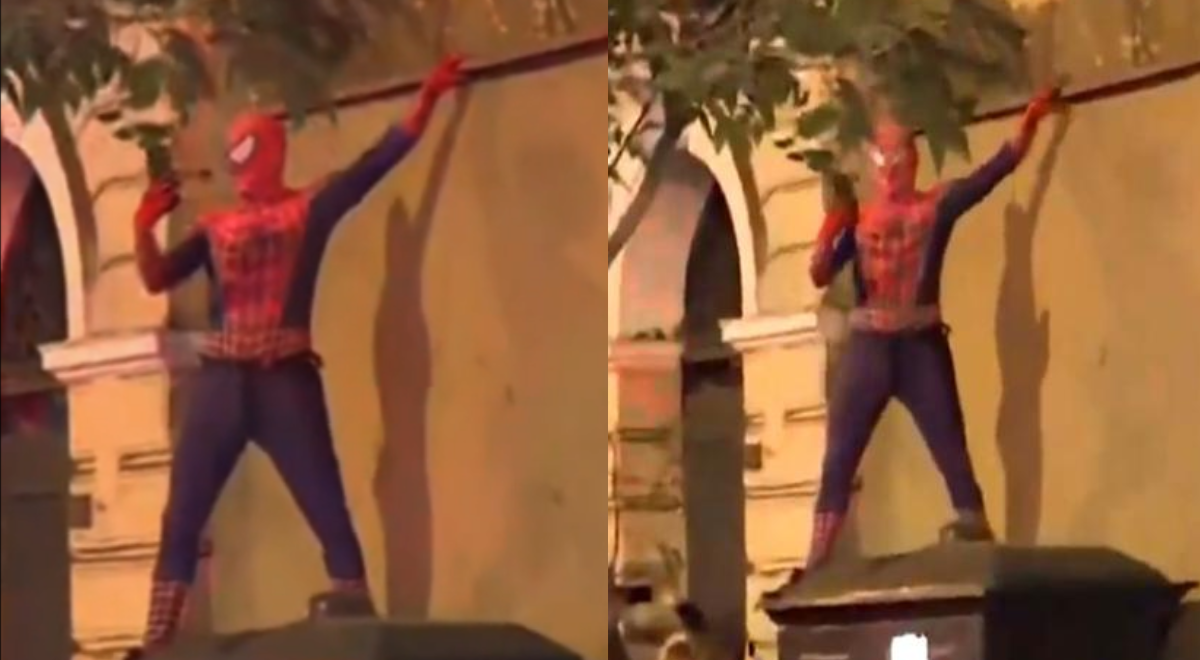 Toma de Lima: 'Spider-Man' se sumó a las protestas en medio de la noche ...
