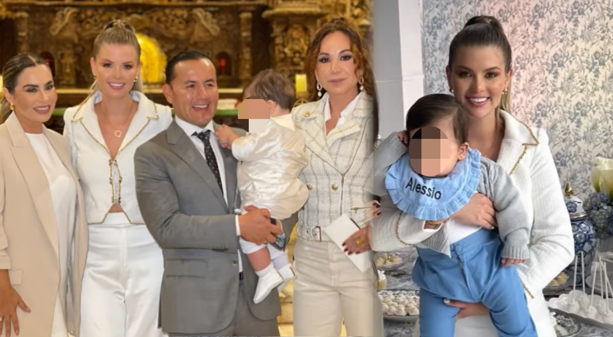 Brunella Horna y Richard Acuña BAUTIZAN a su hijo y lo celebran con ...