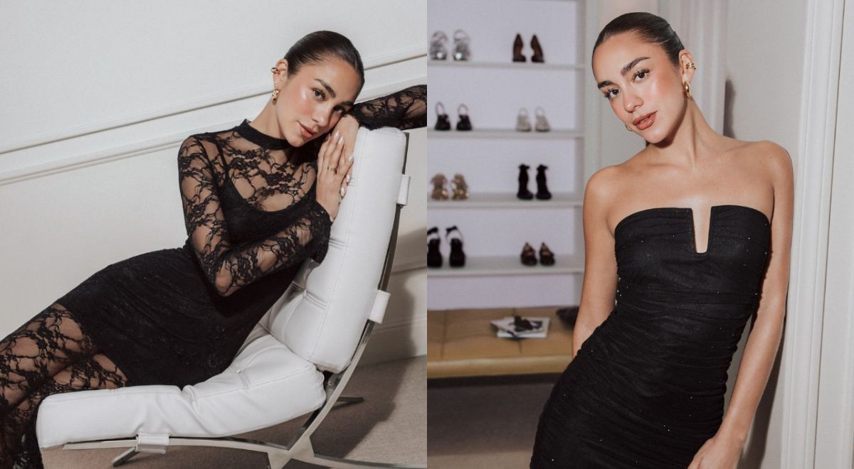 Luana Barrón revive la tendencia del terciopelo con un vestido ...