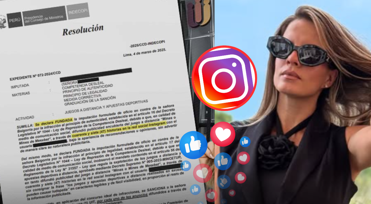 Indecopi multa Alejandra Baigorria con sanción millonaria por publicidad encubierta